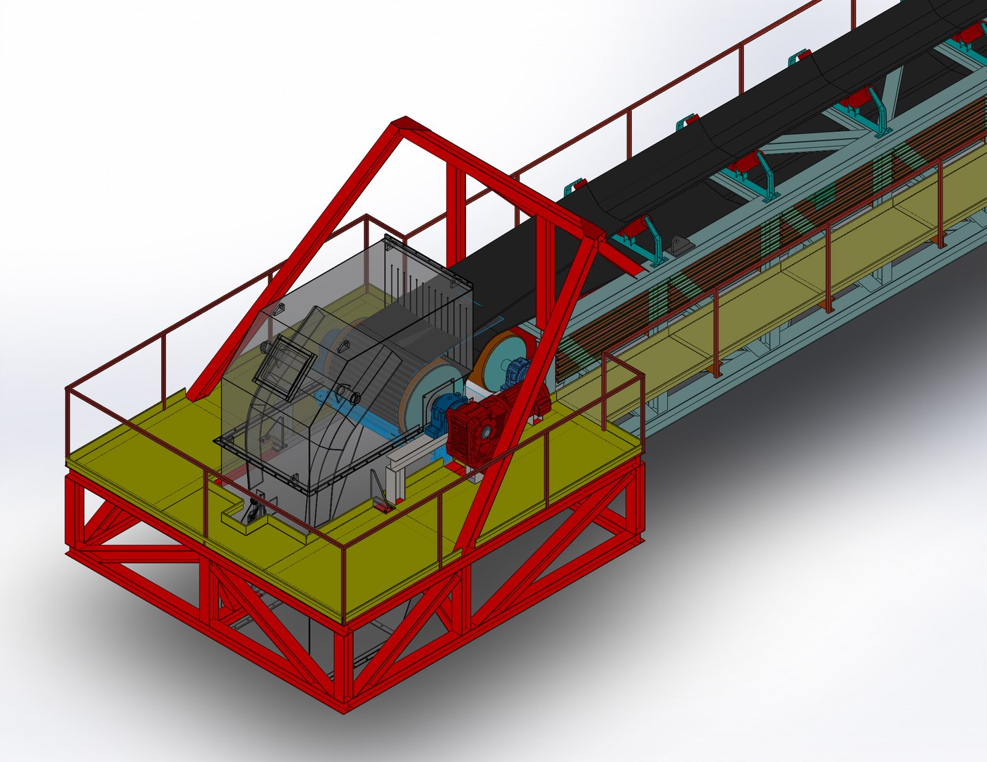 Belt Conveyor Head Section 3D model - TurboSquid 1789297