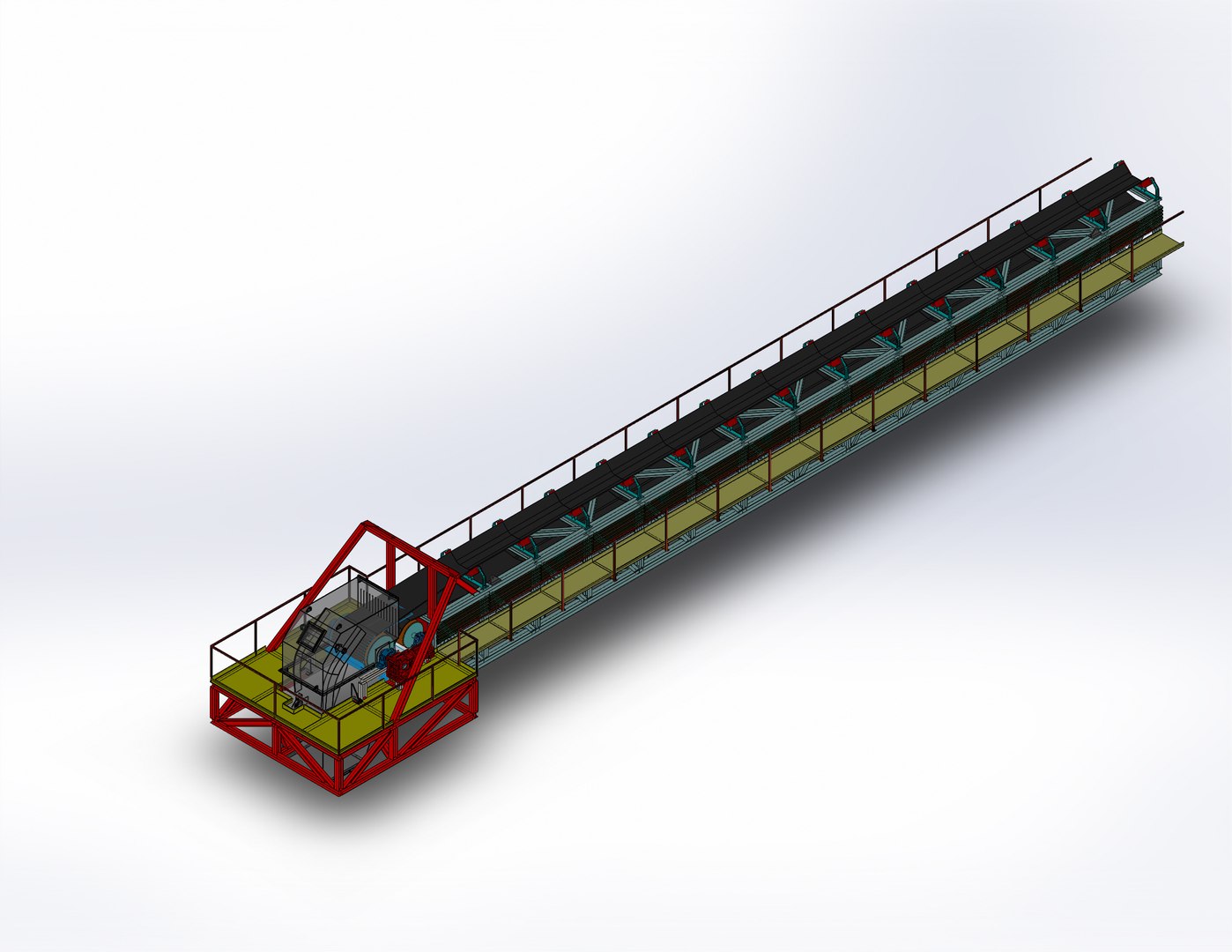 Belt Conveyor Head Section 3D Model - TurboSquid 1789297