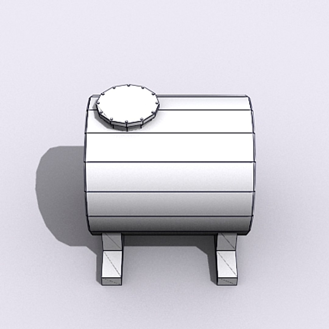 Low-poly Fuel Tank 3d Model