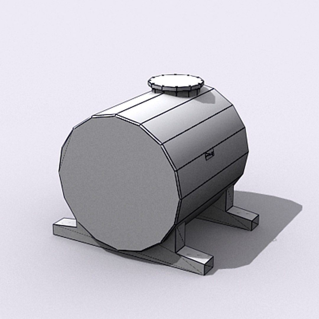 Low-poly Fuel Tank 3d Model