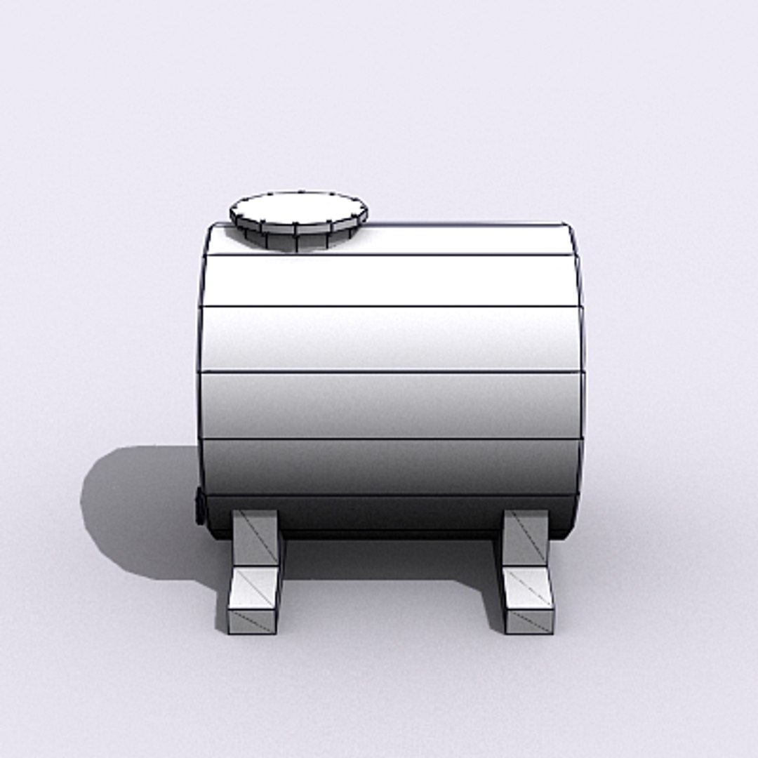 Low-poly Fuel Tank 3d Model