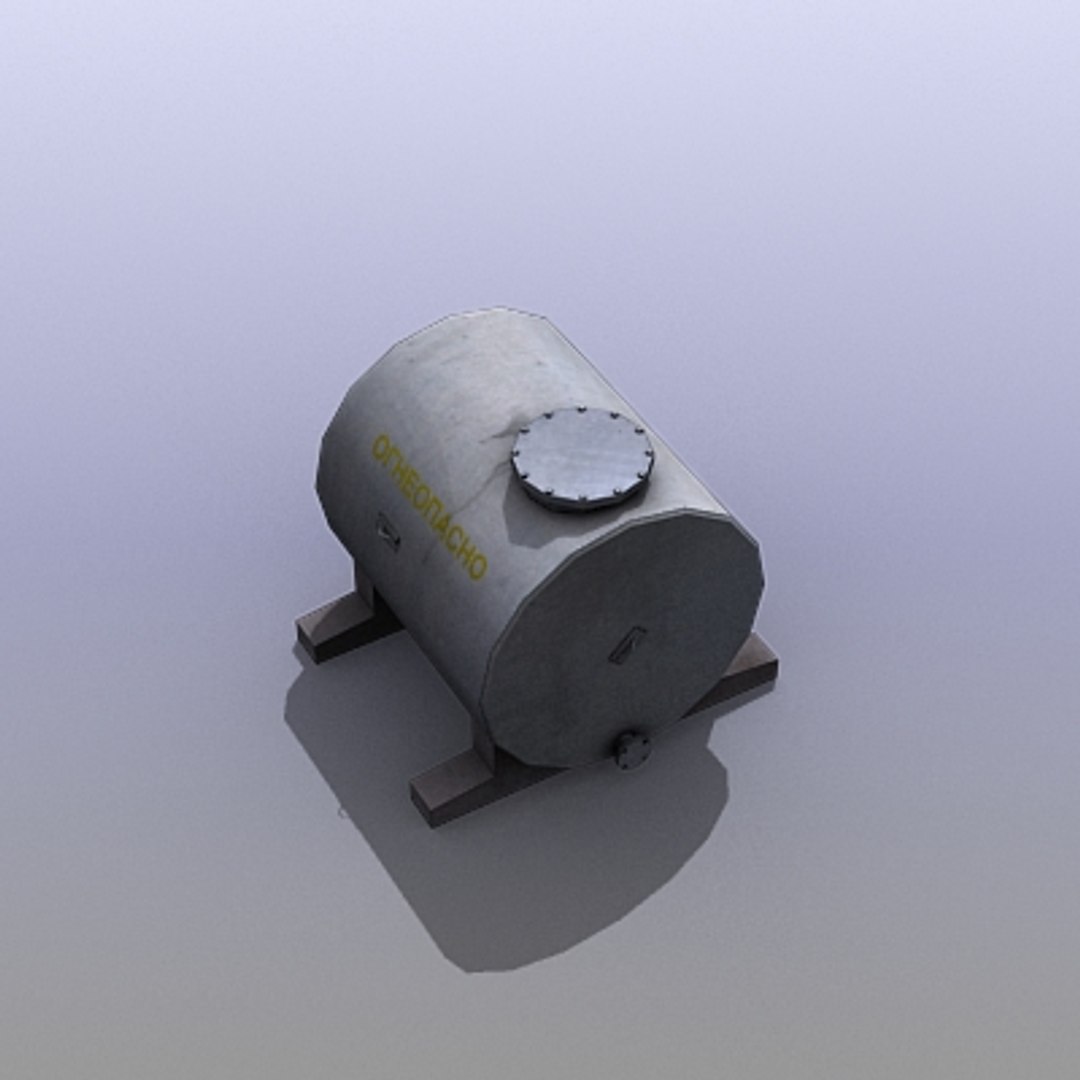 Low-poly Fuel Tank 3d Model