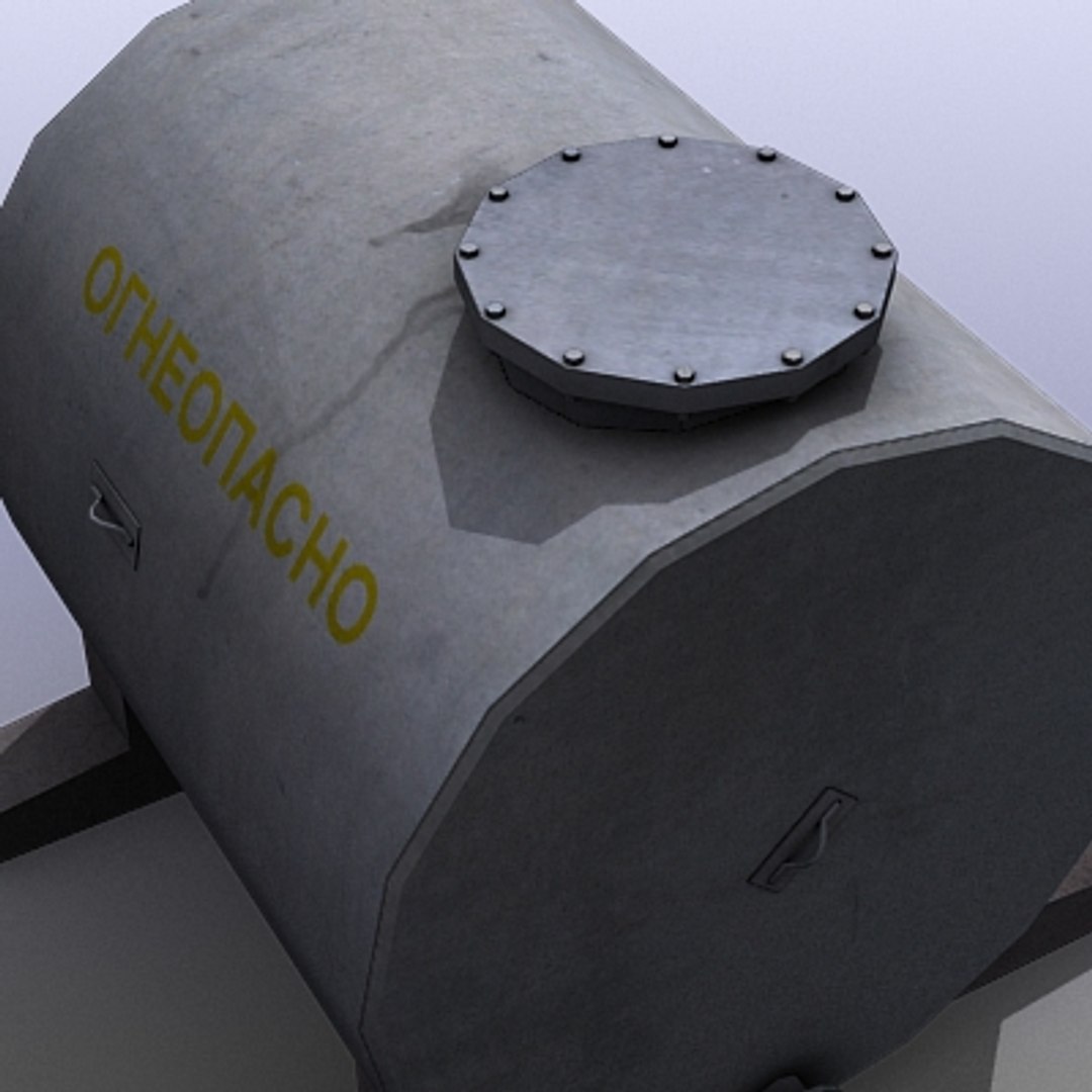 Low-poly Fuel Tank 3d Model