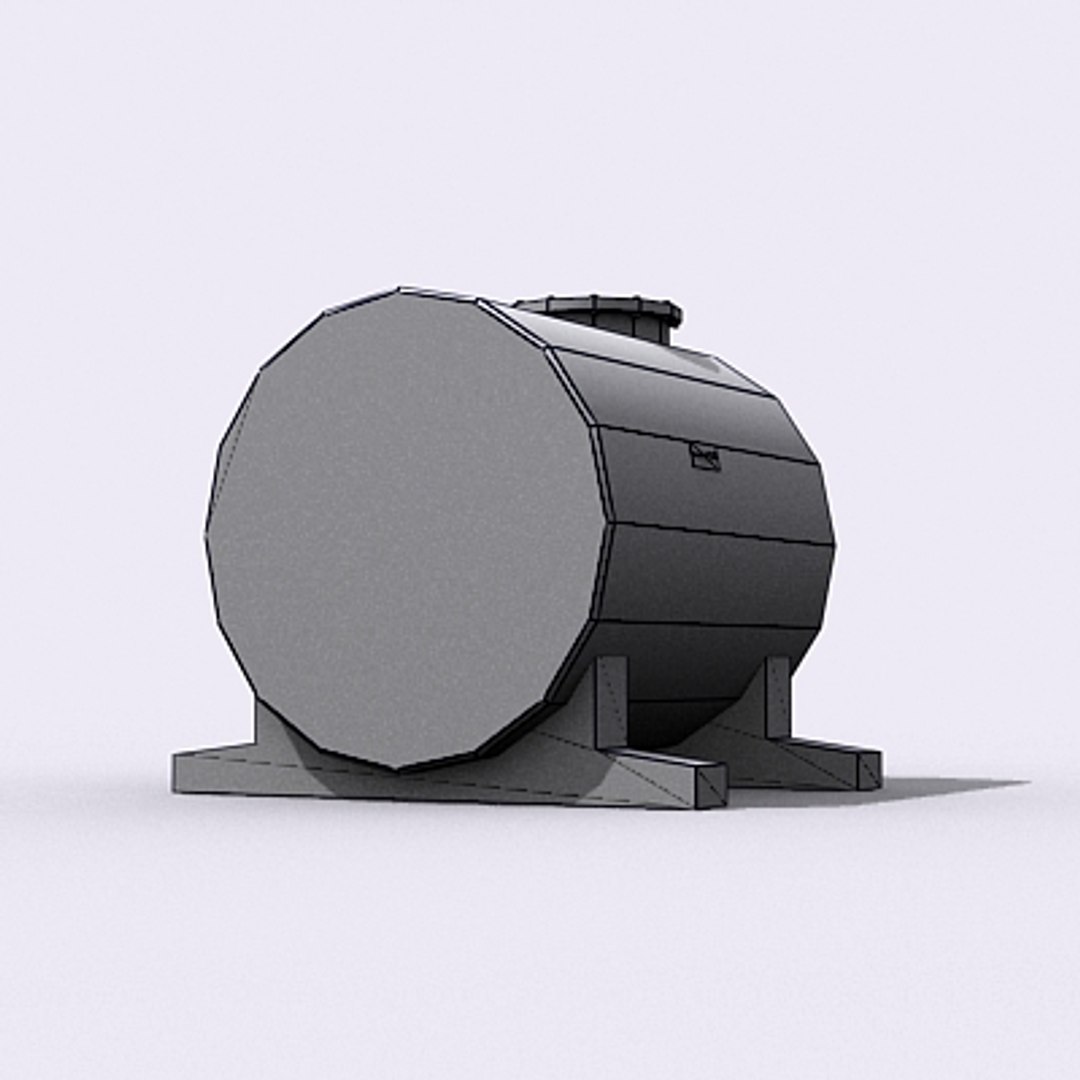 Low-poly Fuel Tank 3d Model