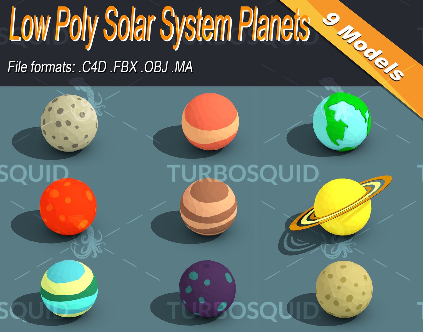 Low Poly Solar System Planets Isometric Low-poly Model - TurboSquid 1720086