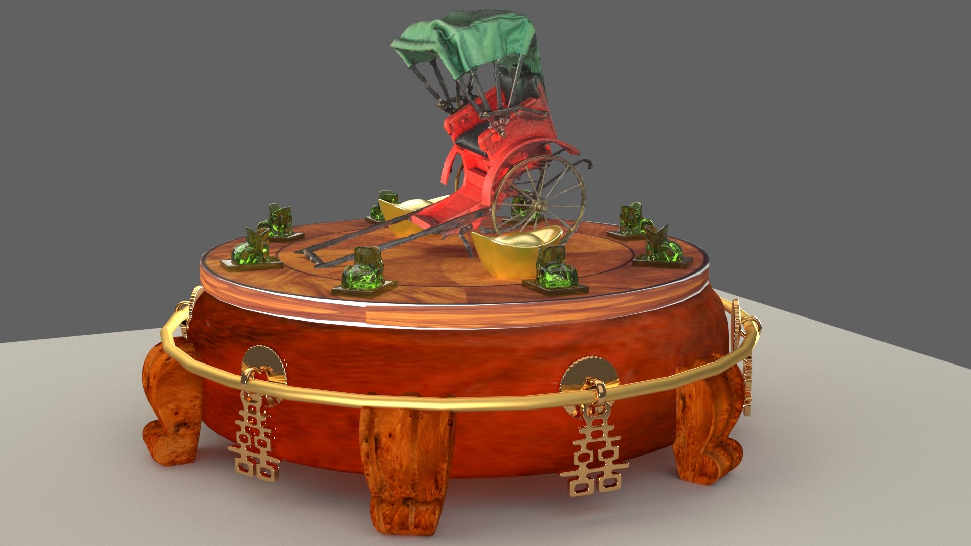 Chinese Rickshaw 3D Model - TurboSquid 1854420