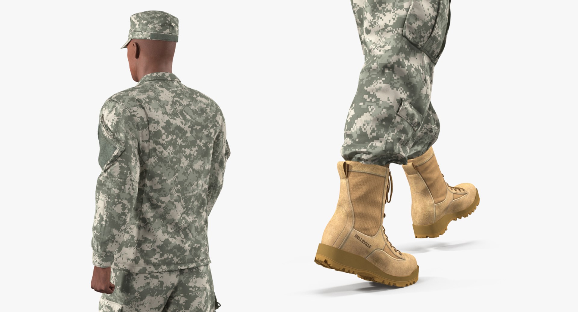 3D Model Army Soldier Marching Pose - TurboSquid 1417944