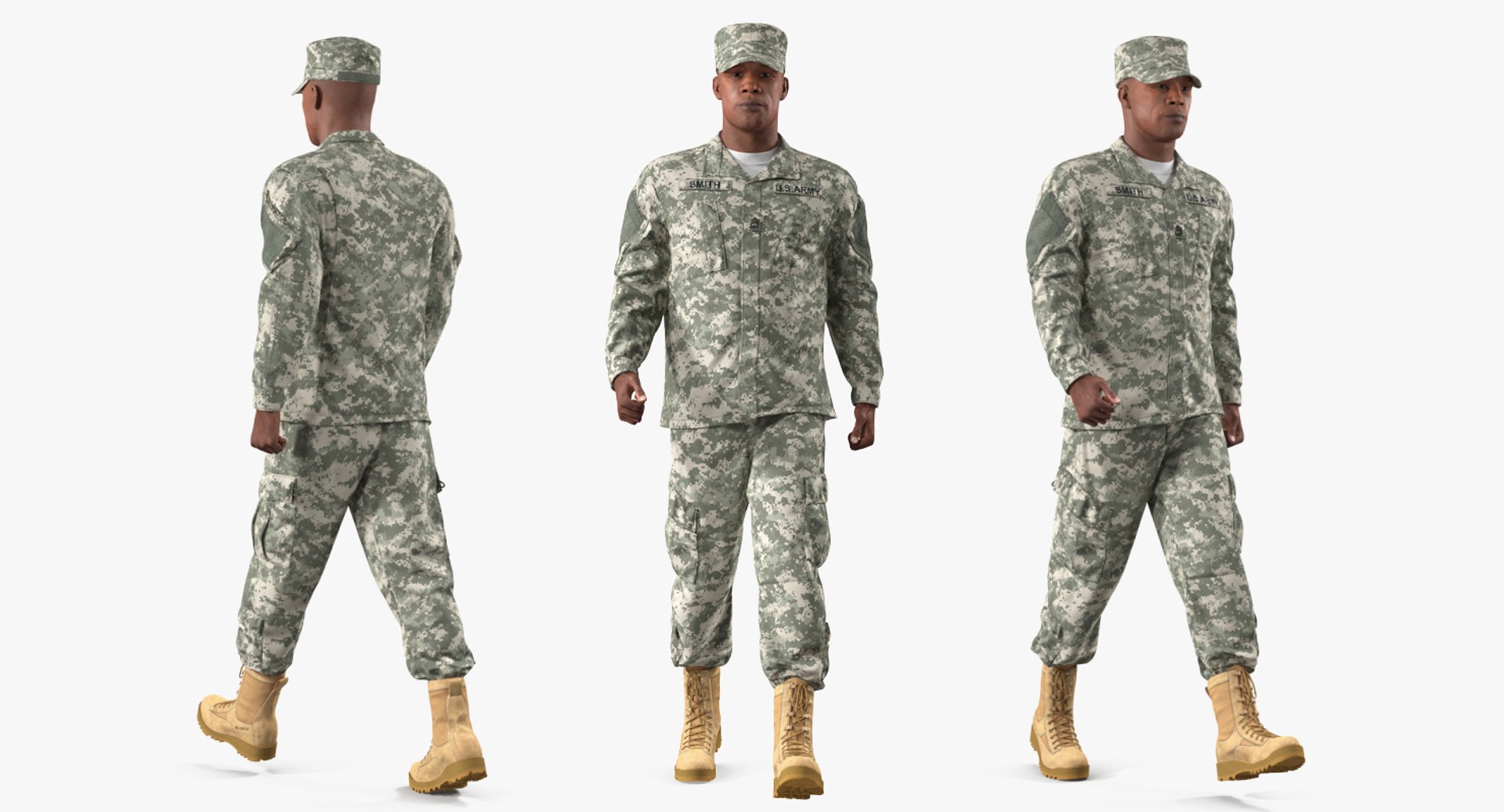 3D Model Army Soldier Marching Pose - TurboSquid 1417944