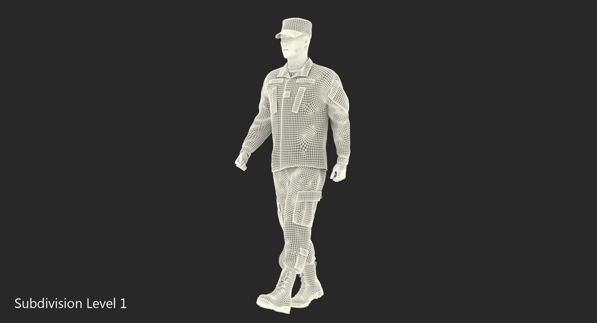 3D Model Army Soldier Marching Pose - TurboSquid 1417944