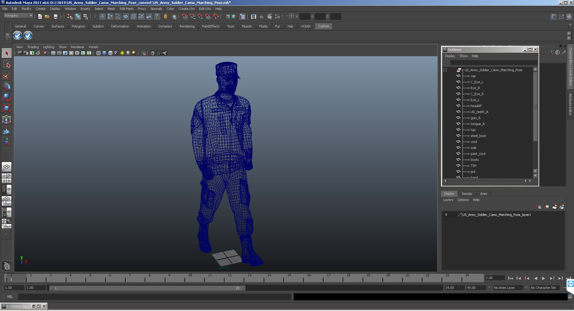 3D model army soldier marching pose - TurboSquid 1417944