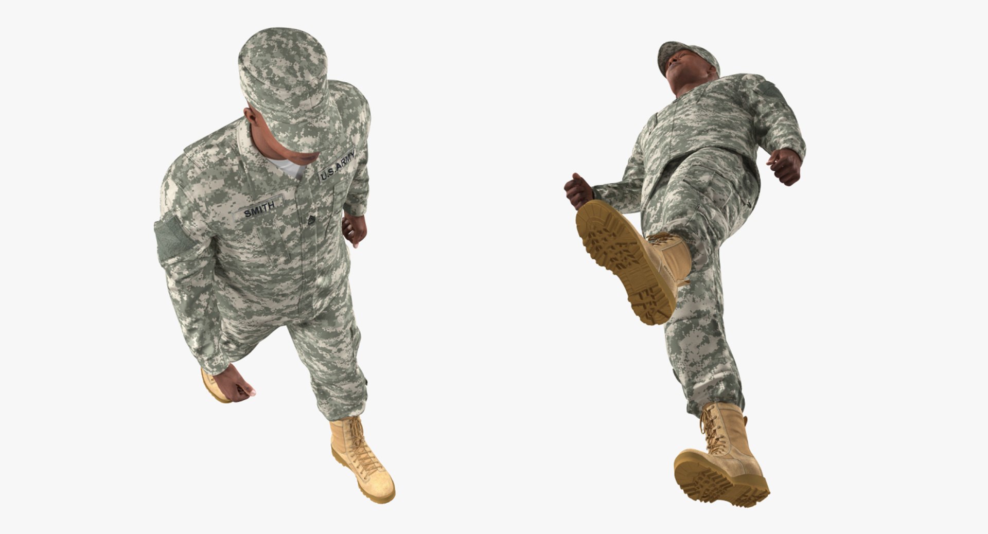 3D Model Army Soldier Marching Pose - TurboSquid 1417944