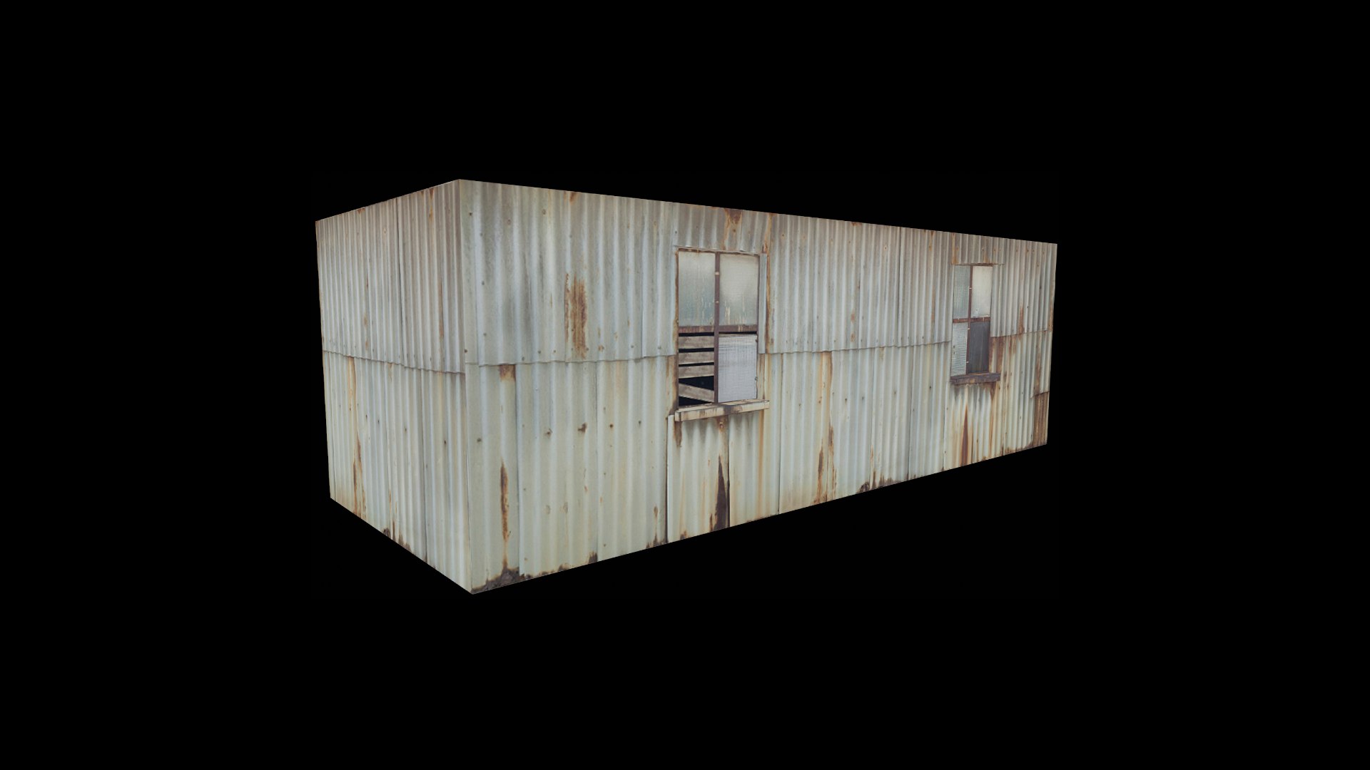 3D Rusty Metal Shack House Model - TurboSquid 1560928