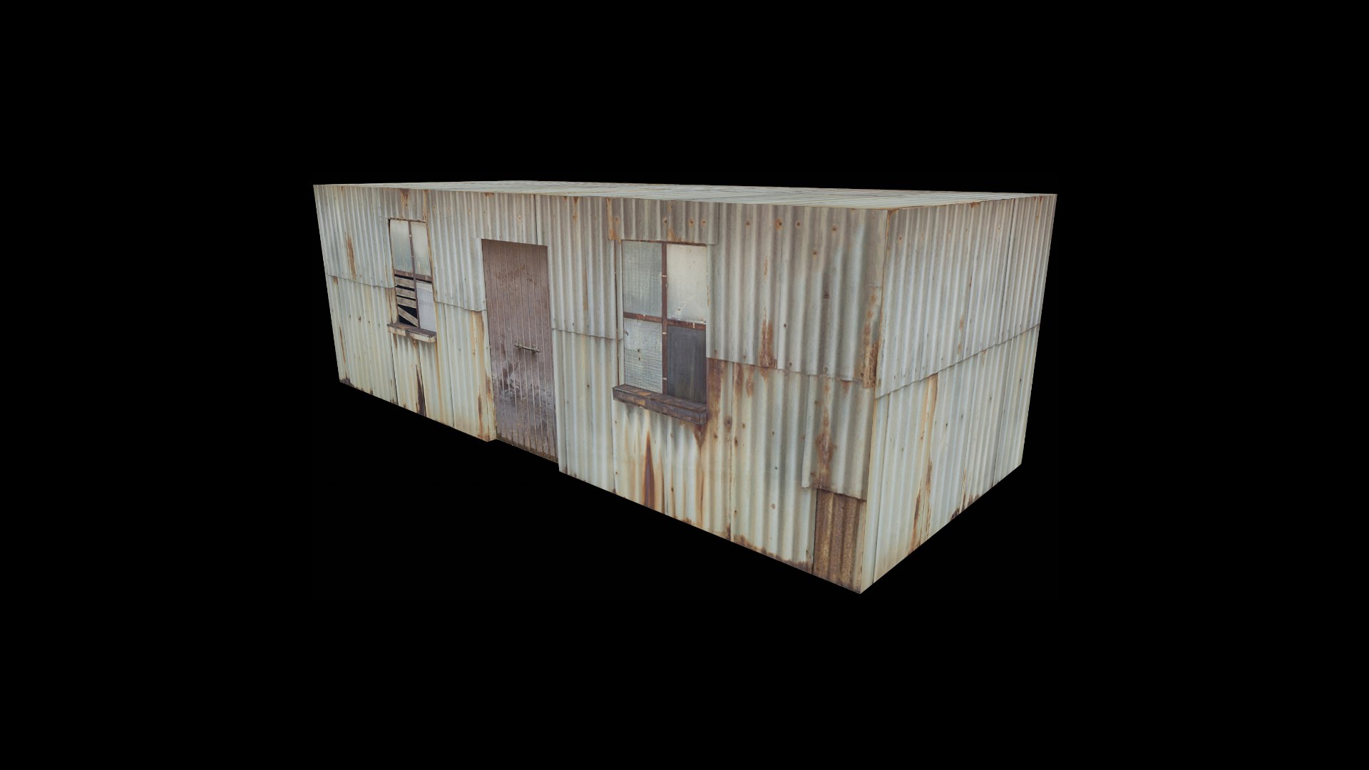 3D Rusty Metal Shack House Model - TurboSquid 1560928