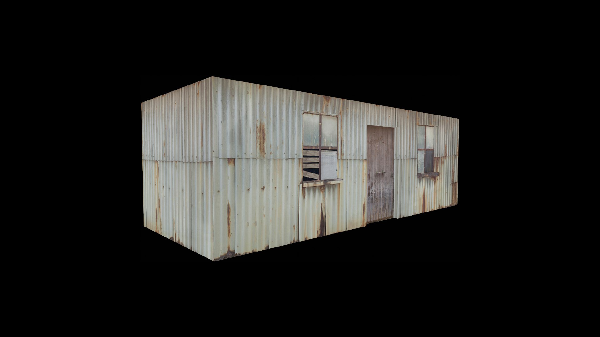 3D Rusty Metal Shack House Model - TurboSquid 1560928