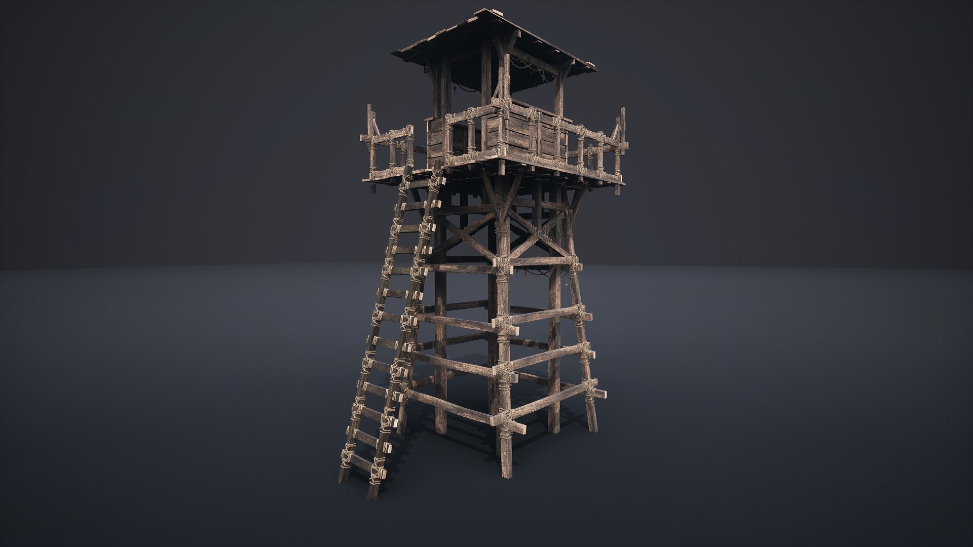 3D SCOUT WATCHTOWER TOWER FORT FORTRESS CASTLE WALLS AAA NEXTGEN ...