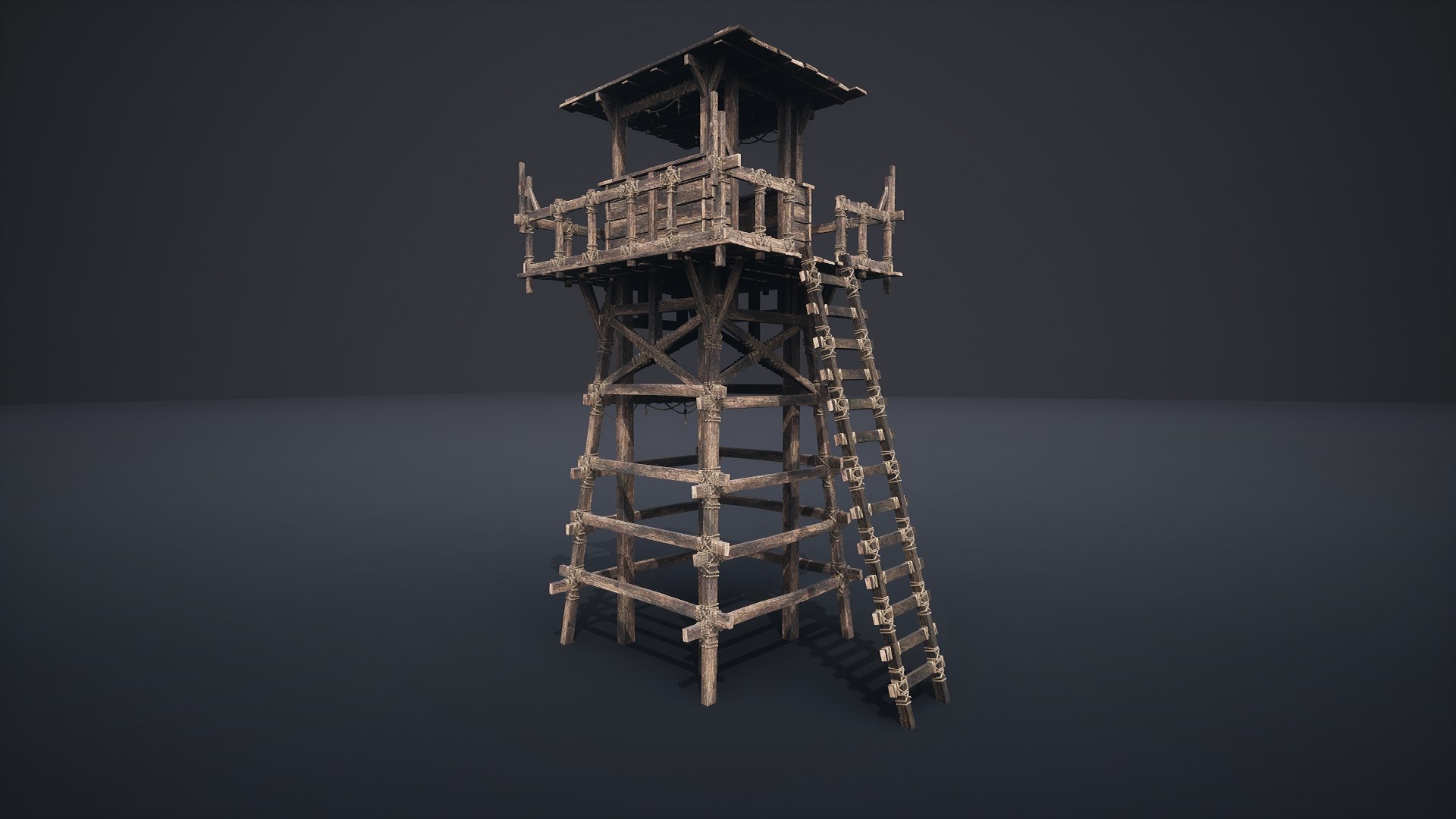 3D SCOUT WATCHTOWER TOWER FORT FORTRESS CASTLE WALLS AAA NEXTGEN ...