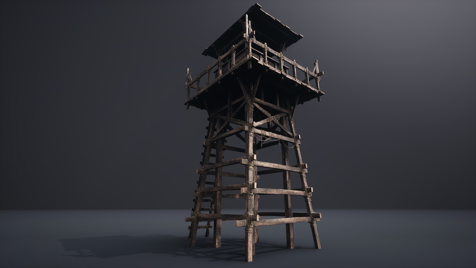 3D SCOUT WATCHTOWER TOWER FORT FORTRESS CASTLE WALLS AAA NEXTGEN ...
