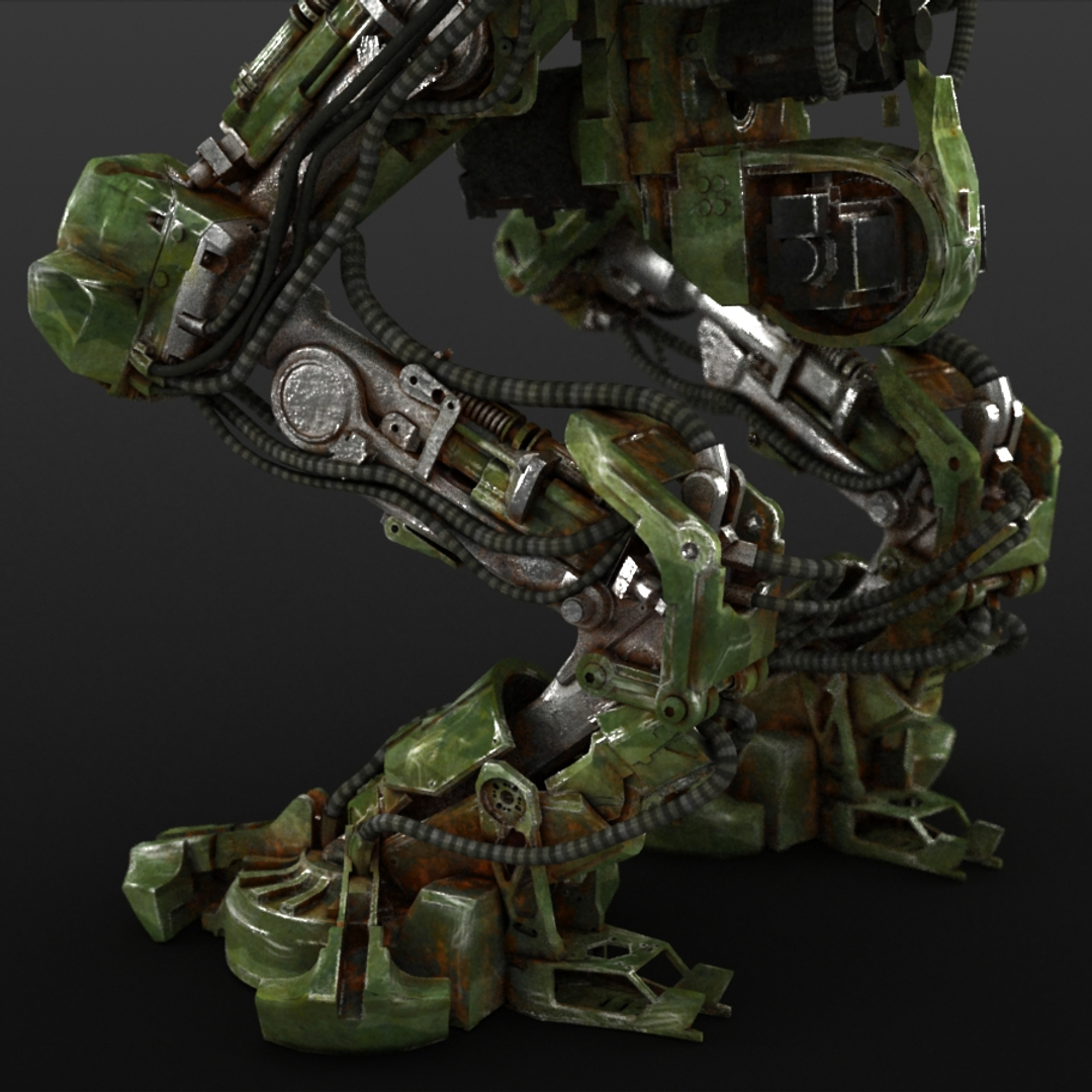 3d model mech soldier