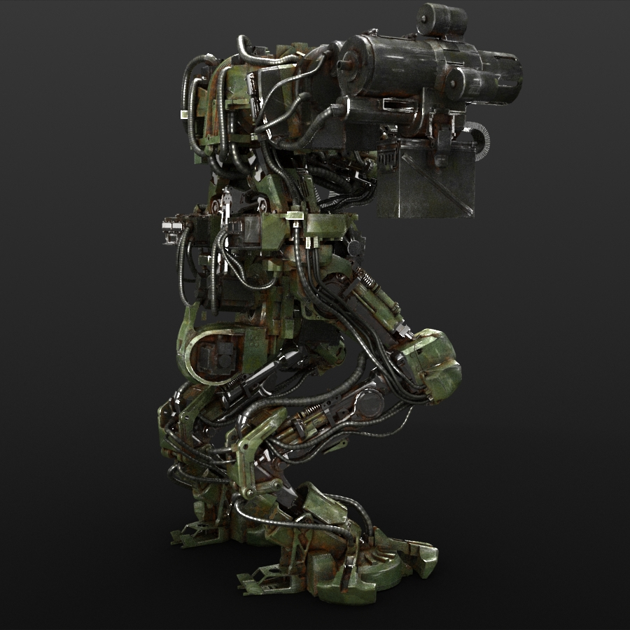 3d model mech soldier