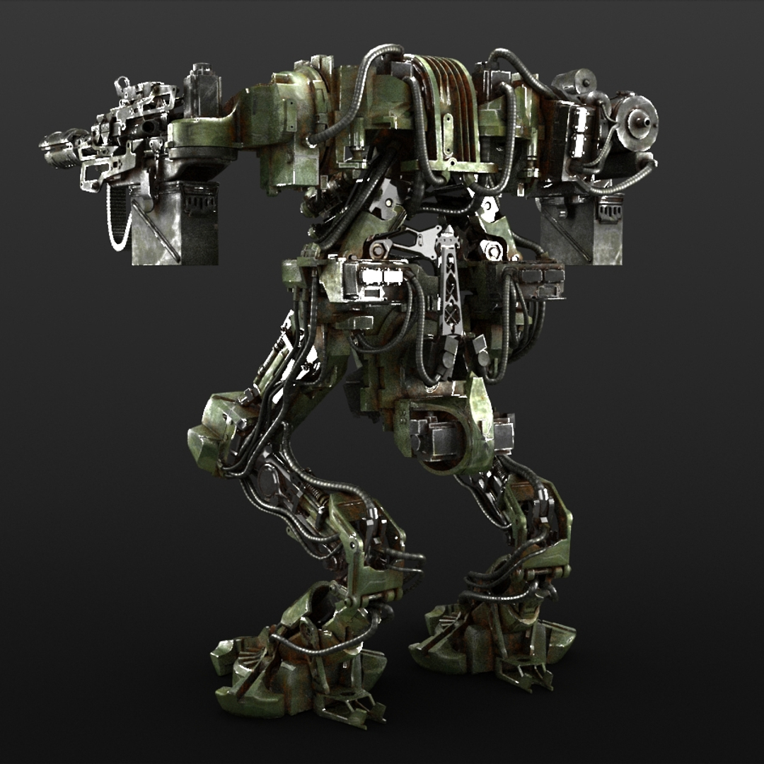 3d model mech soldier
