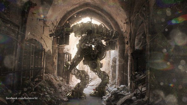 3d model mech soldier