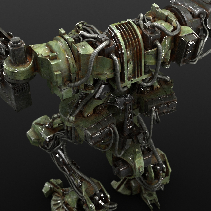 3d model mech soldier