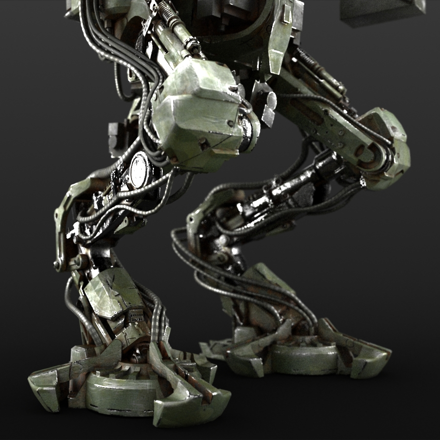 3d model mech soldier