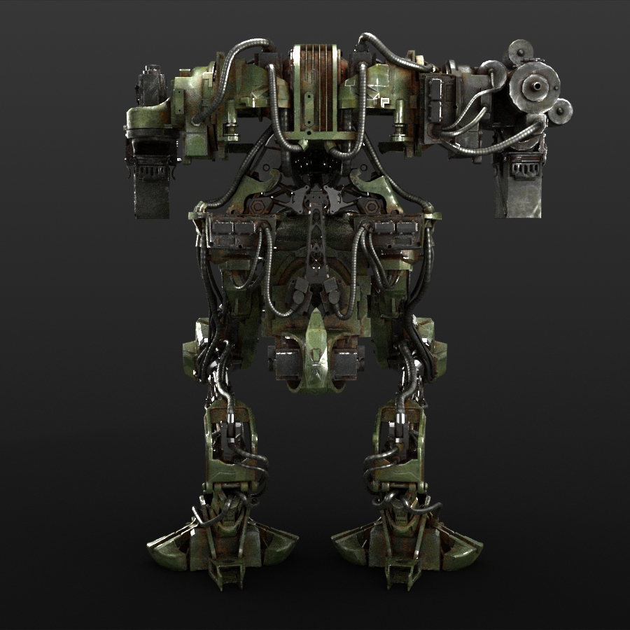3d model mech soldier
