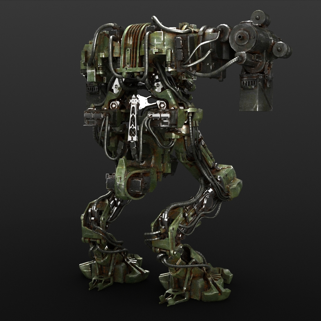 3d model mech soldier