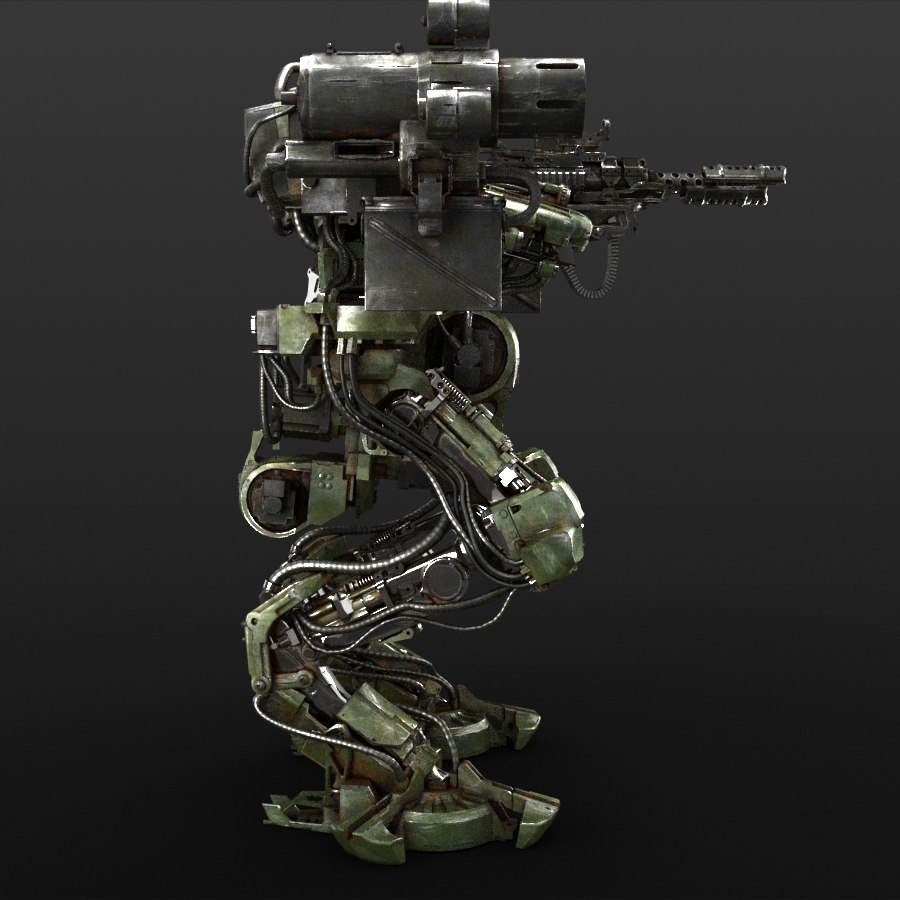 3d model mech soldier