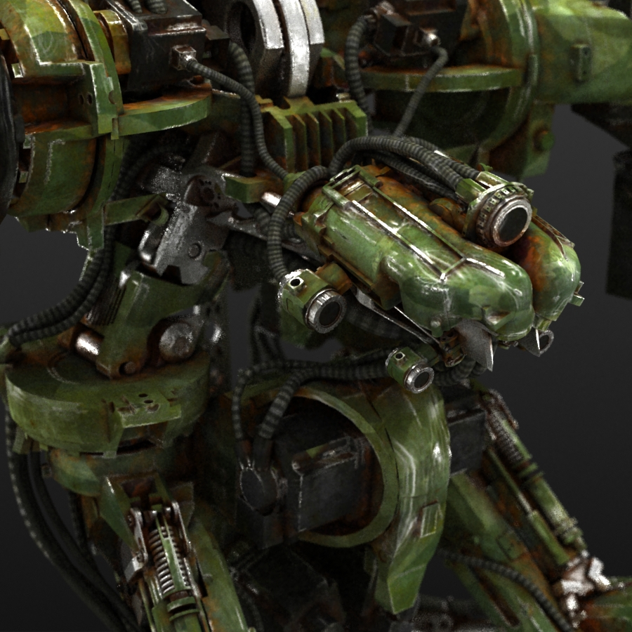 3d model mech soldier