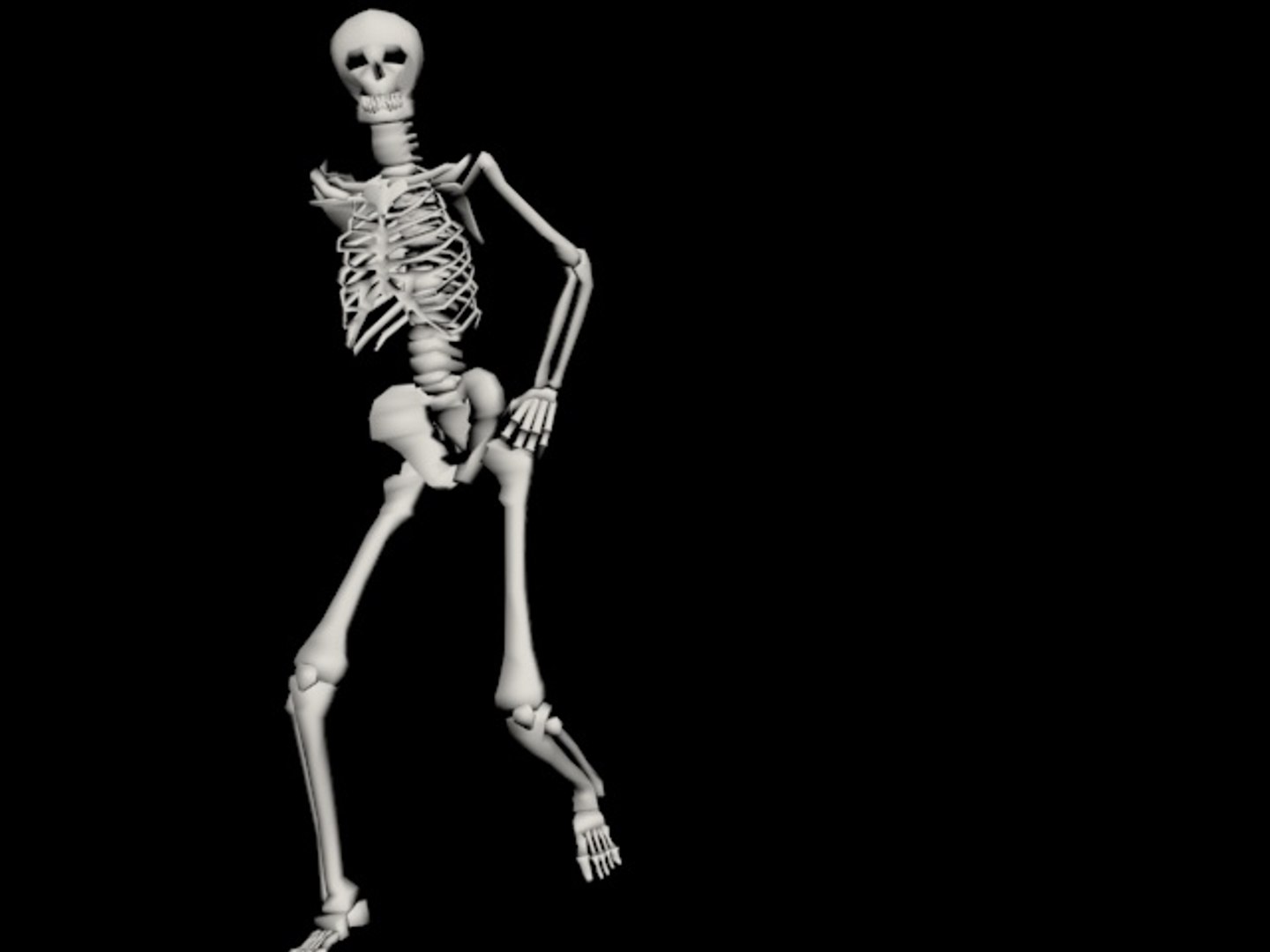 Skeleton Rigged Biped 3d Model