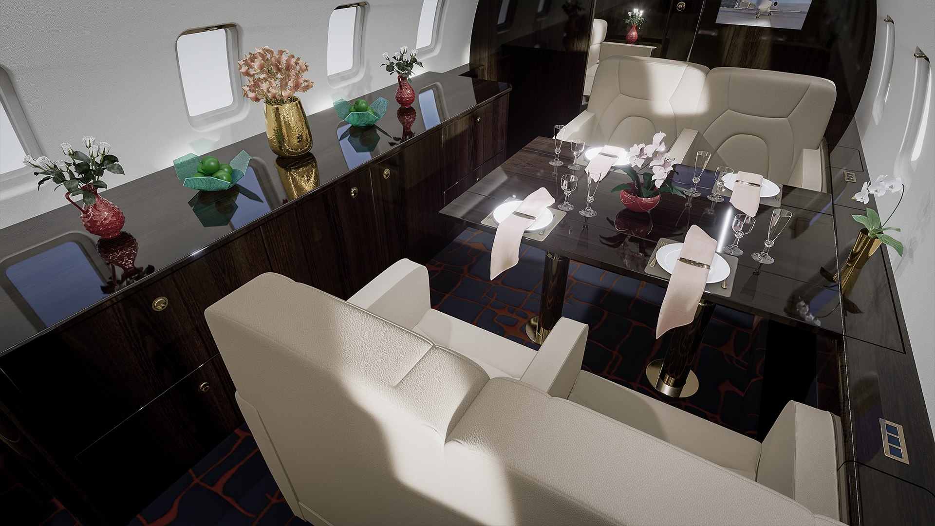 Legacy Cl-850 Interior Model - TurboSquid 2195085