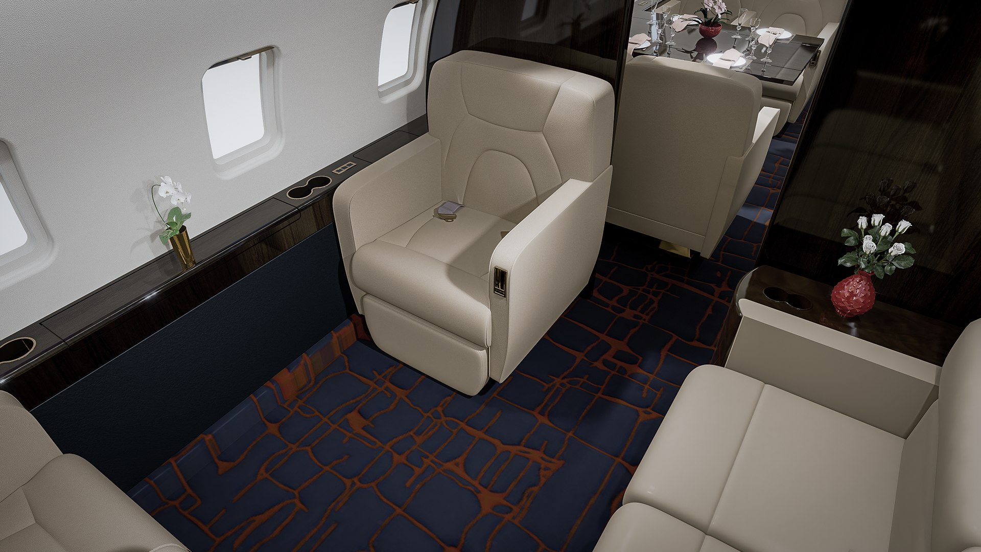 Legacy Cl-850 Interior Model - TurboSquid 2195085