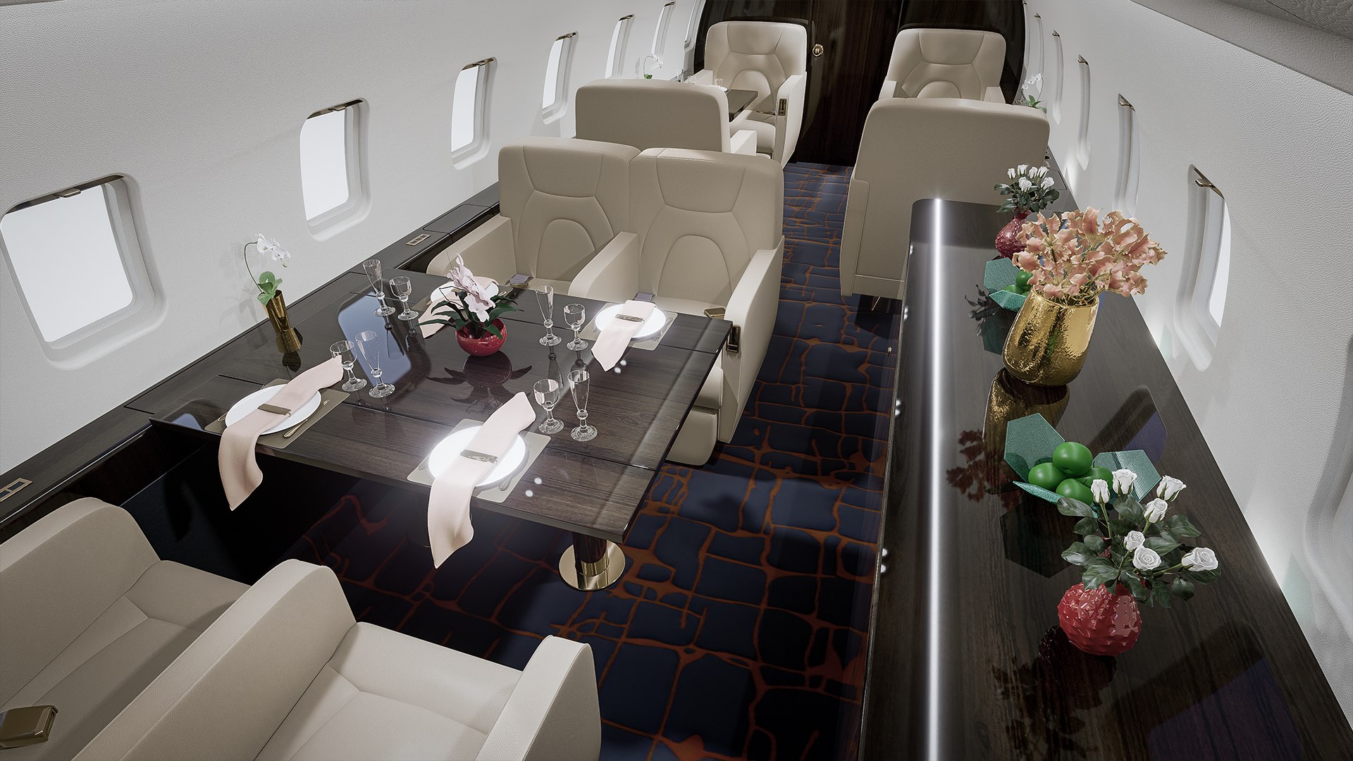 Legacy Cl-850 Interior Model - TurboSquid 2195085