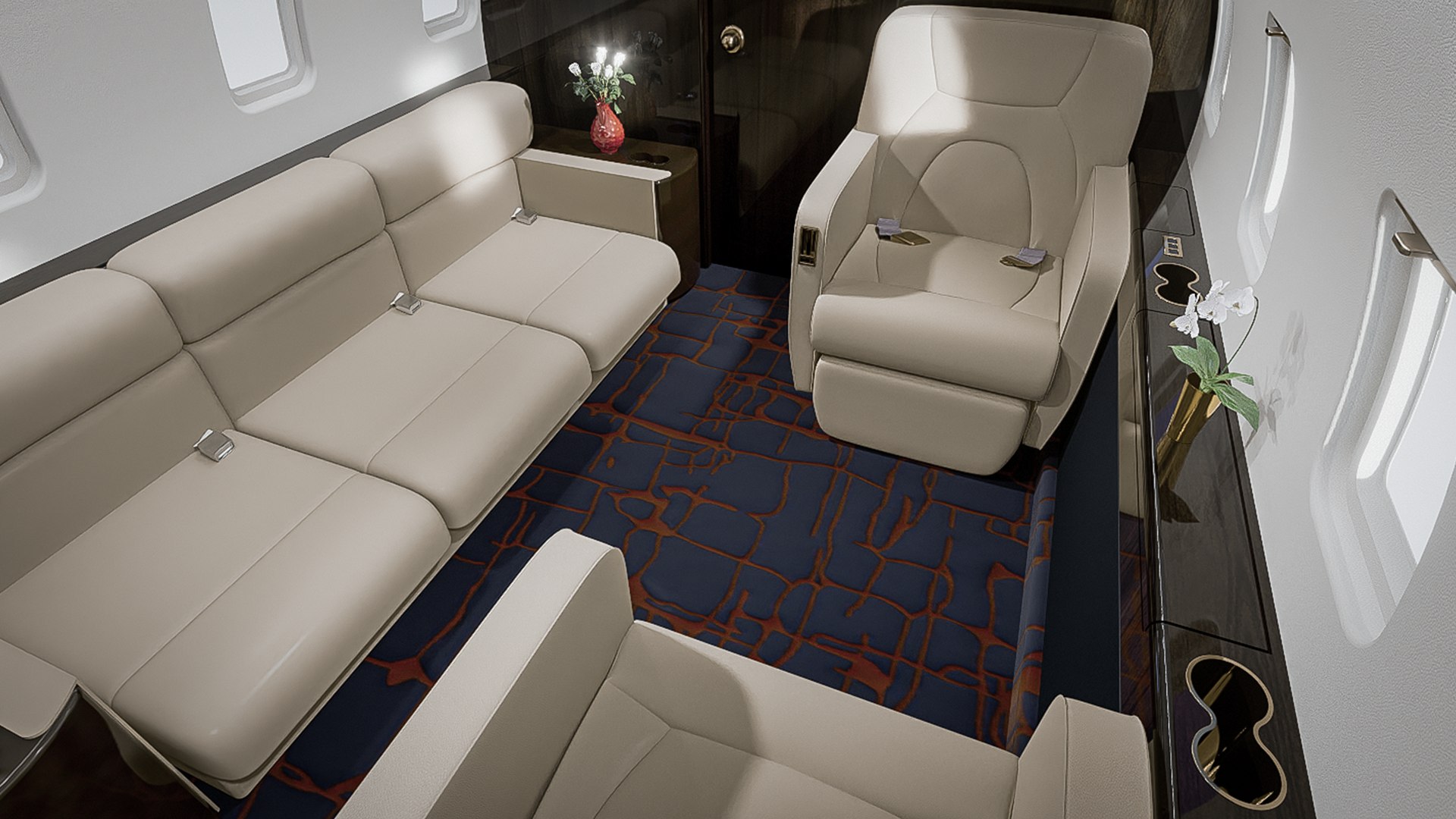 Legacy Cl-850 Interior Model - TurboSquid 2195085