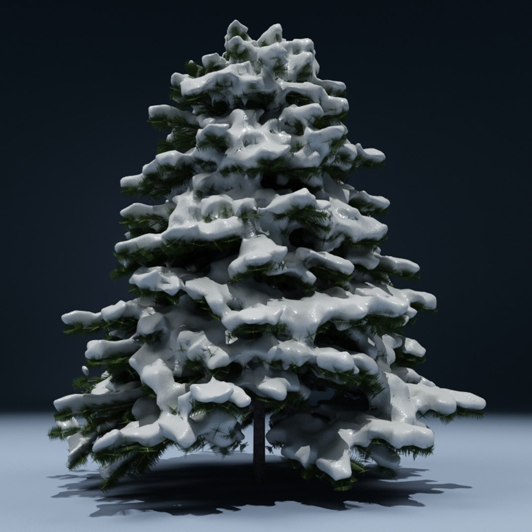 winter tree v5 3d model