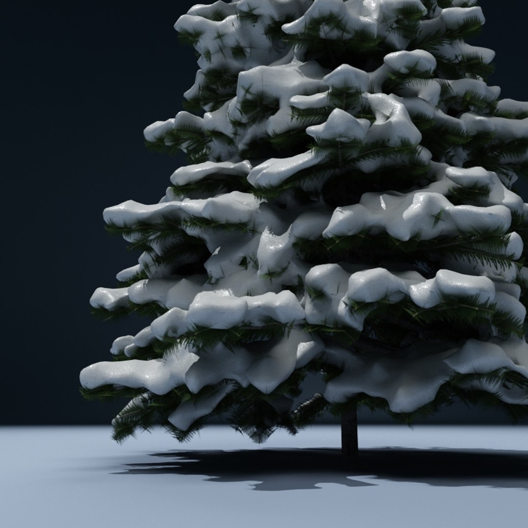 winter tree v5 3d model