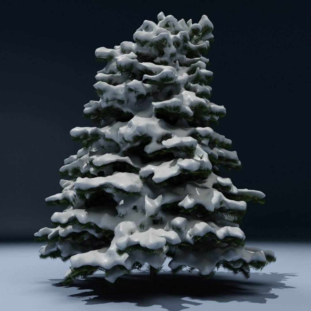 winter tree v5 3d model