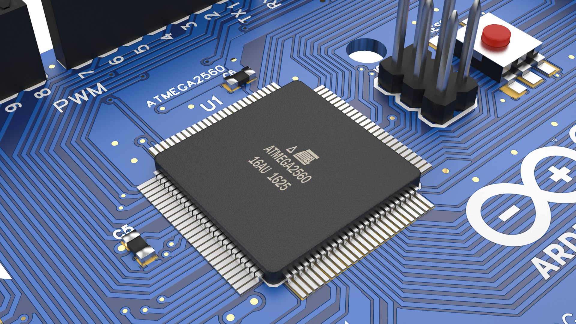 3D Arduino Mega Ic - TurboSquid 1518634