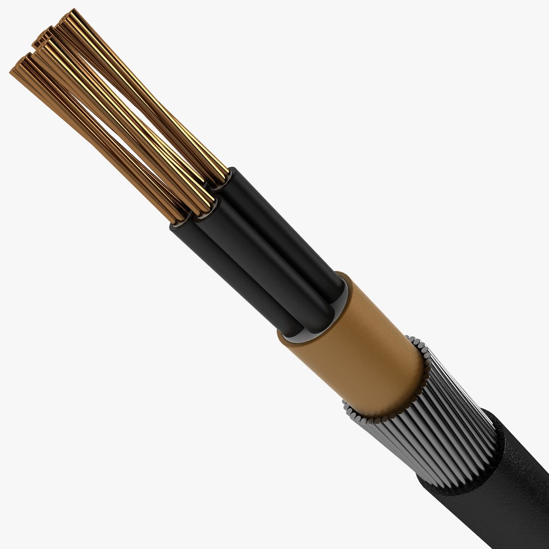 3d model armoured cable