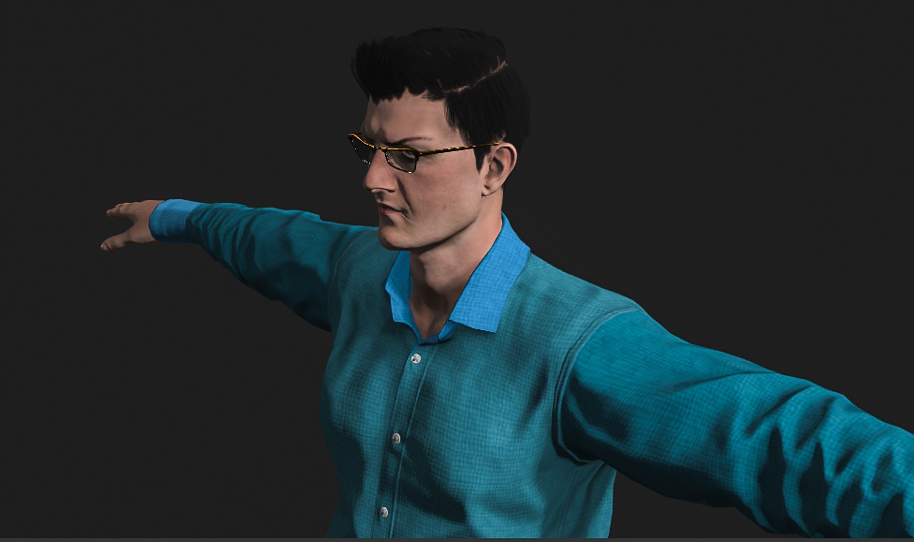 Angry man character 3D model - TurboSquid 1182410