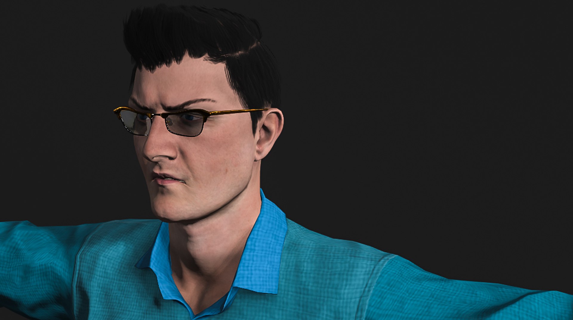 Angry man character 3D model - TurboSquid 1182410
