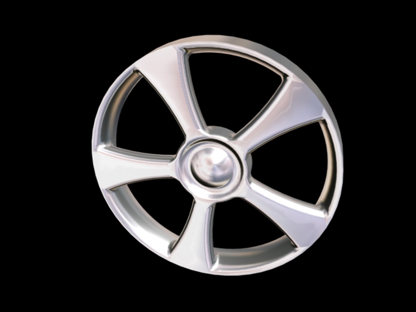 5 Spoke Alloy Wheel 3d Model