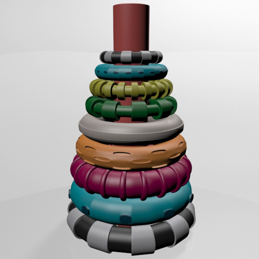 Stacks Of Circles 01 3D Model - TurboSquid 1839191