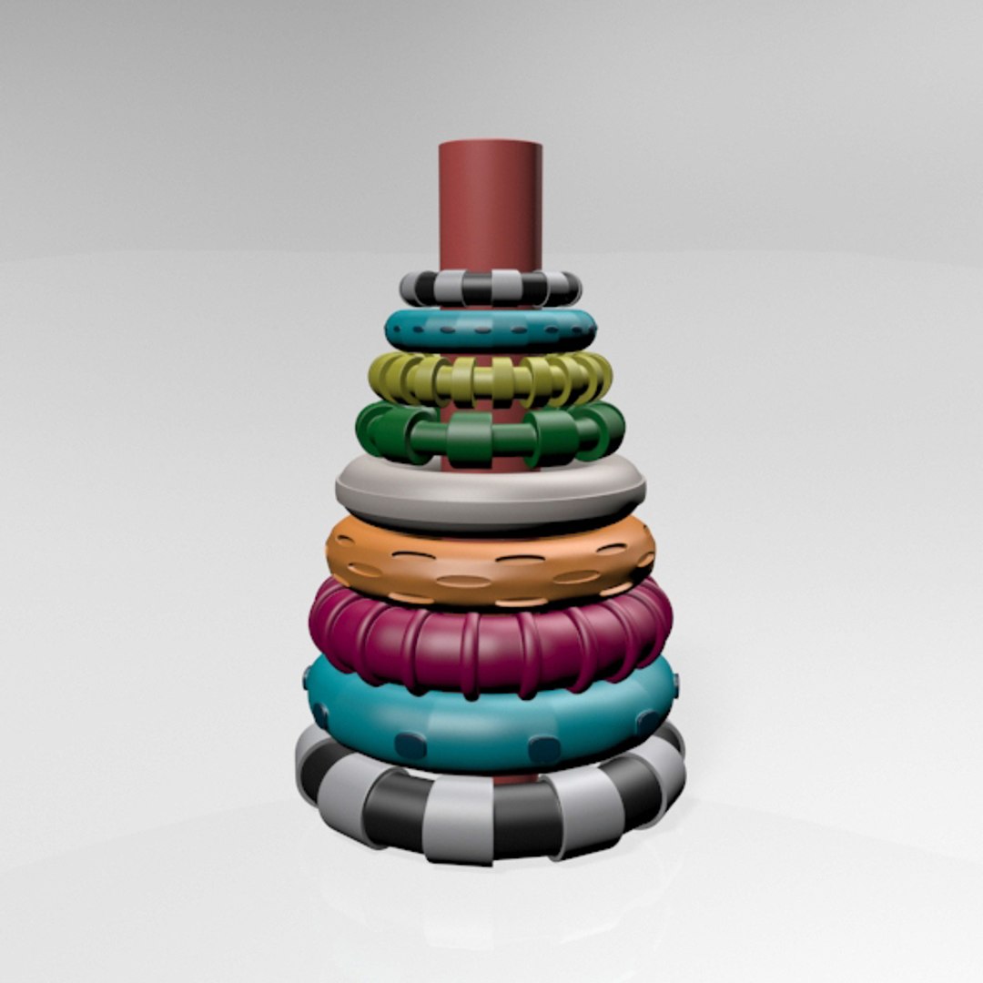Stacks Of Circles 01 3D Model - TurboSquid 1839191