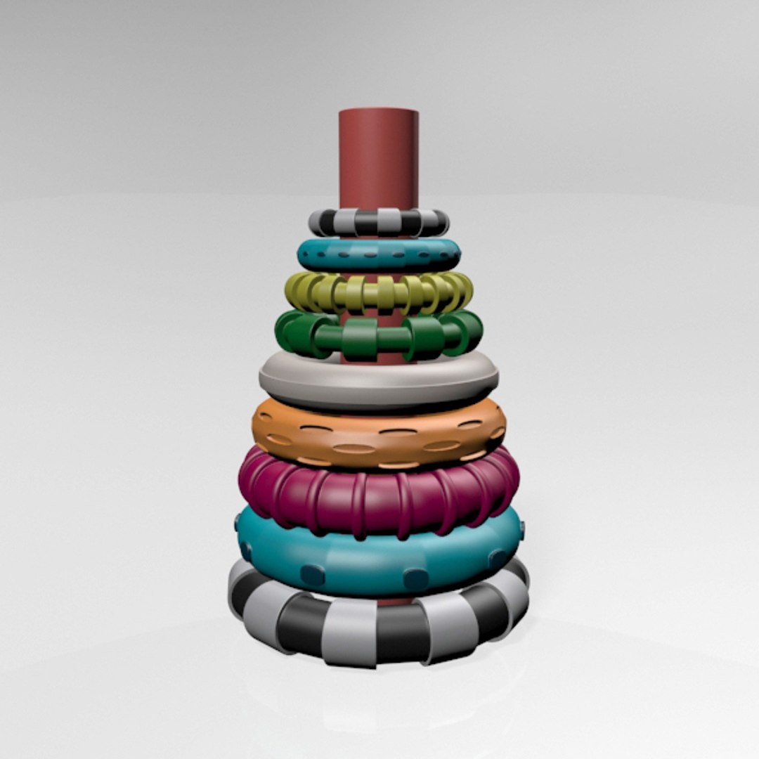 Stacks Of Circles 01 3D Model - TurboSquid 1839191