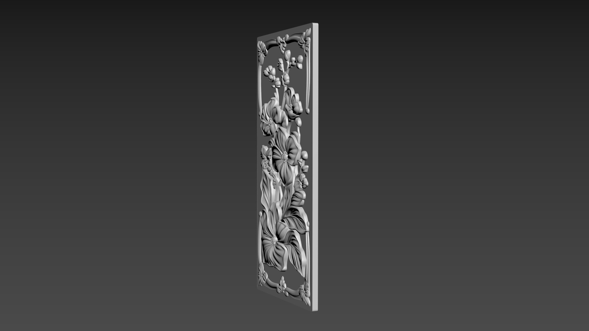3D Orchids Flowers Relief Model - TurboSquid 2335235