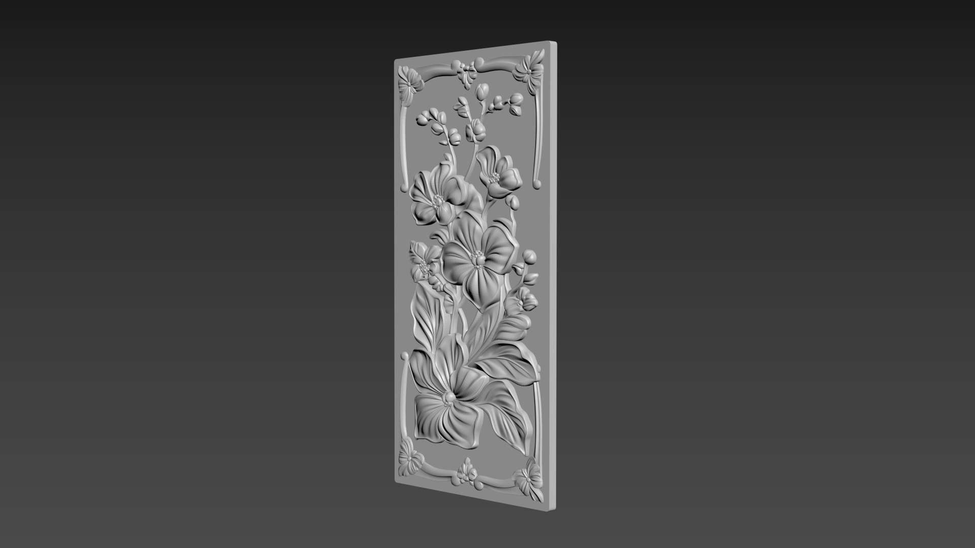 3D Orchids Flowers Relief Model - TurboSquid 2335235