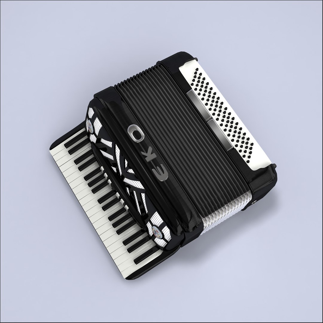 3d Accordion Keyboard Model